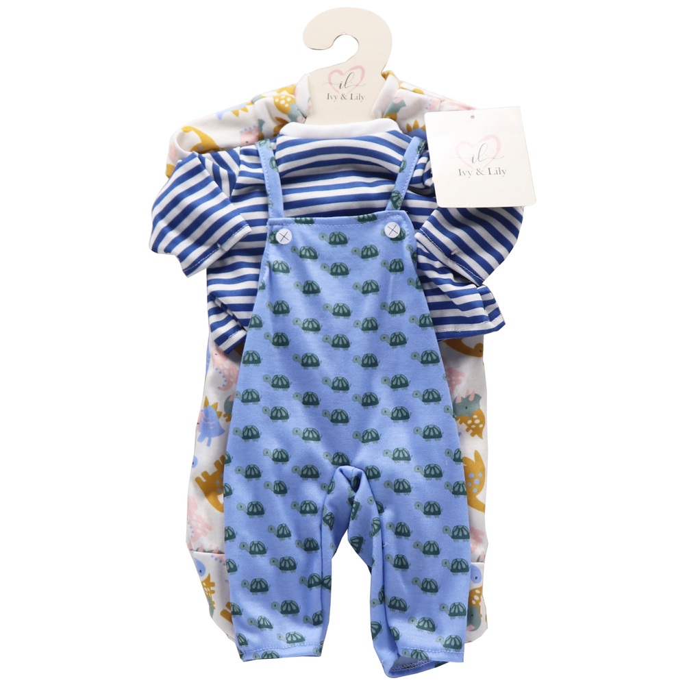 Ivy & Lily Baby Doll Onesie and Overalls Outfit 2 Pack | Smyths Toys ...