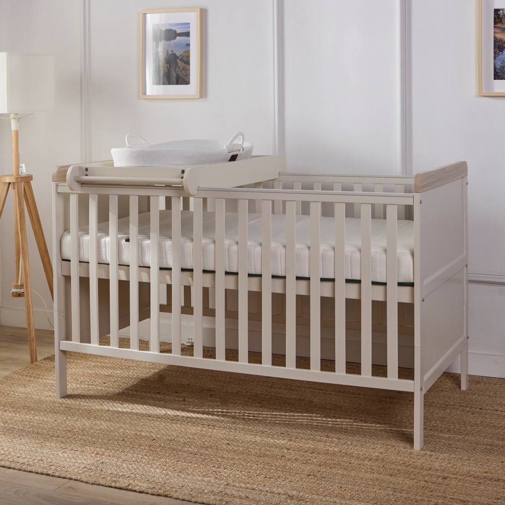 Baby Elegance Haddington Cot Bed with Changing Unit Stone | Smyths Toys ...