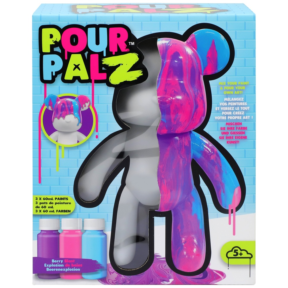 Pour Palz Paint Marble Bear Berry Blast | Smyths Toys Ireland