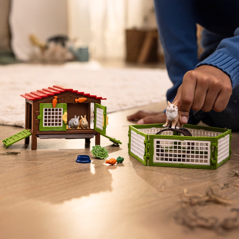 schleich Farm World 42728 Rabbit Hutch | Smyths Toys UK