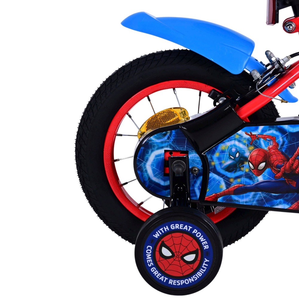 12 Inch Marvel Spider-Man Bike Red and Blue | Smyths Toys UK