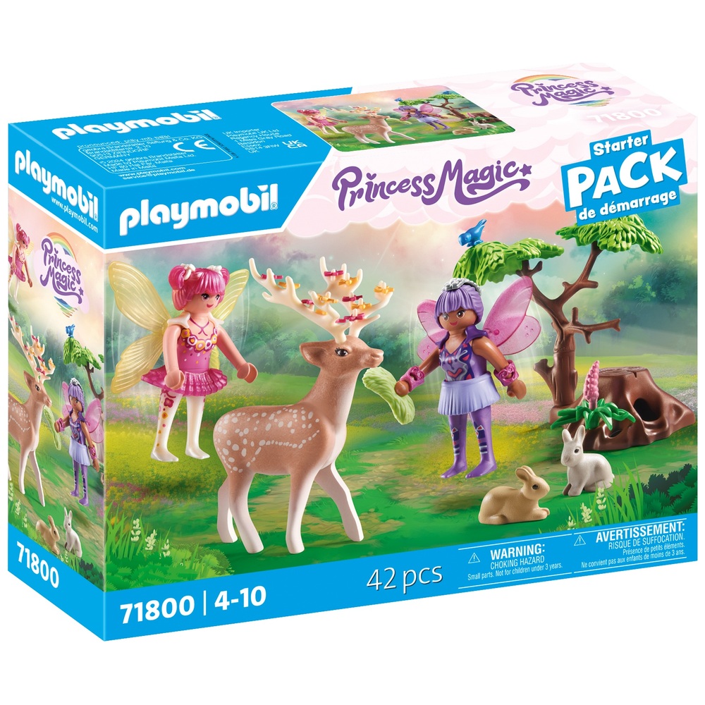 PLAYMOBIL Princess Magic 71800 Feen mit süßen Waldtieren | Smyths Toys ...