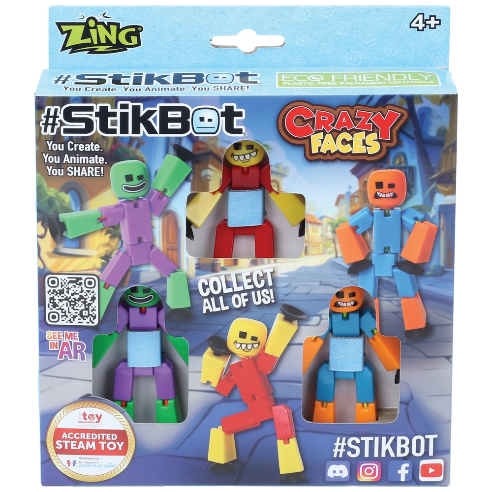 Stikbot Crazy Faces 3 Pack | Smyths Toys UK