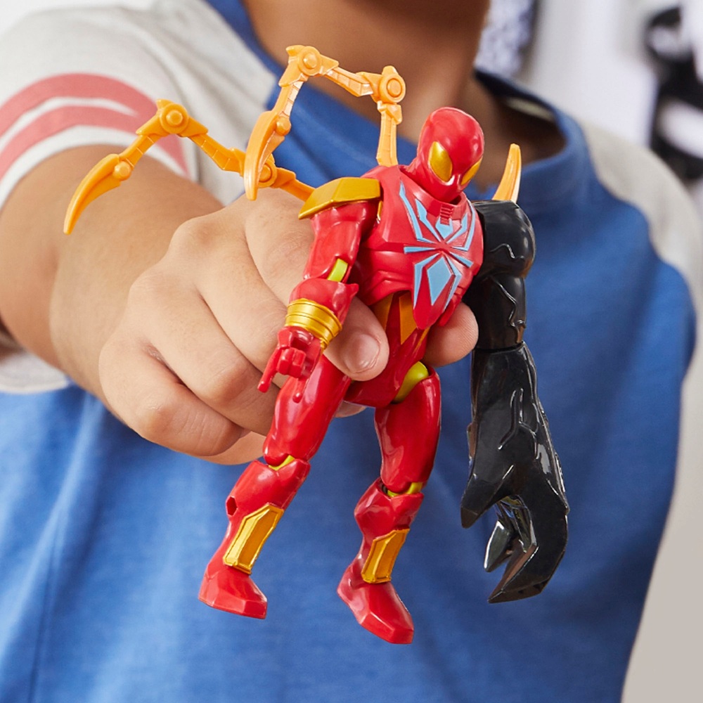 MixMashers Marvel Spider-Man Iron Spider Action Figure 12cm | Smyths ...