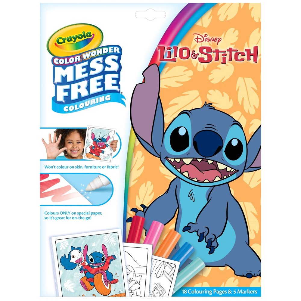 Crayola Color Wonder Disney Lilo & Stitch Colouring Pages Book | Smyths ...