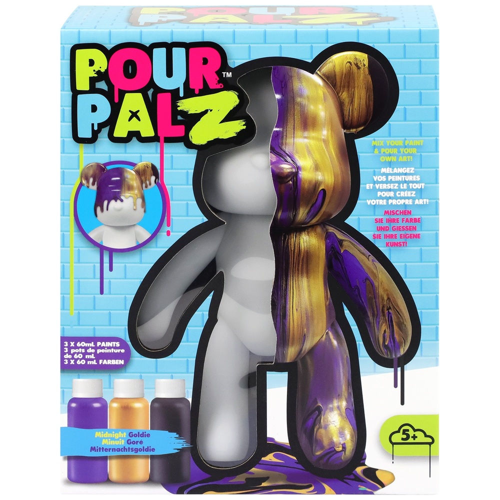 Pour Palz Paint Bear Midnight Goldie | Smyths Toys Ireland