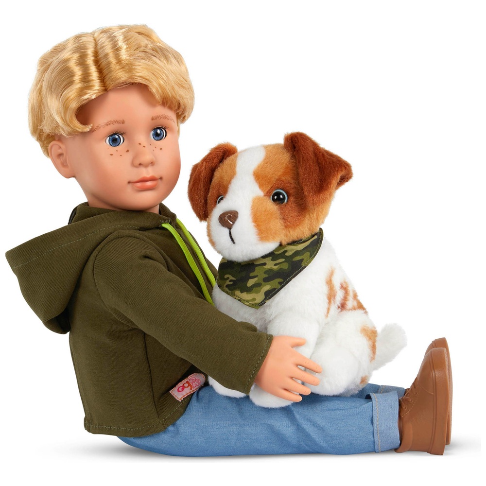 Our Generation Doll Elliot and Australian Shepherd Dog | Smyths Toys ...