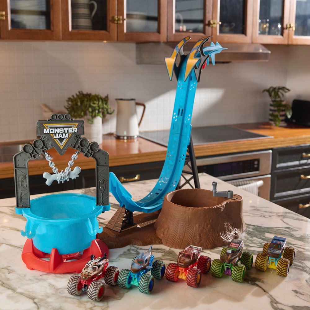 Monster Jam Mud Blasters Monster Trucks Playset Dunk Tank | Smyths Toys ...