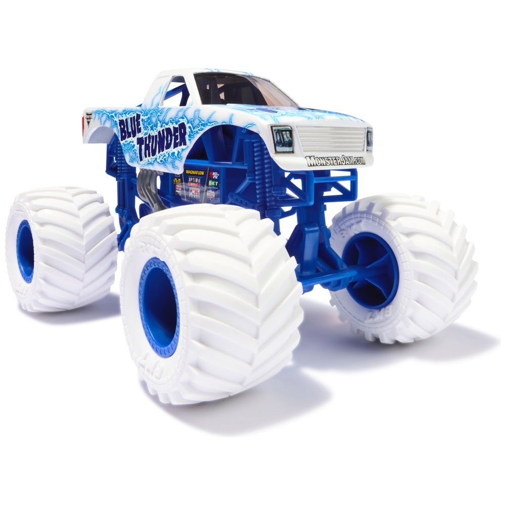 Monster Jam Monster Truck Diecast Blue Thunder White 1:24 Scale ...