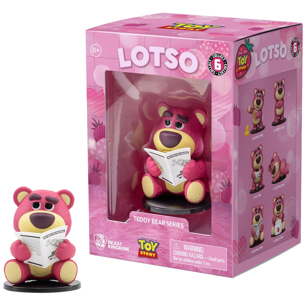 Disney Pixar Toy Story Teddy Bear Series Figure Reading Time Lotso 7cm ...