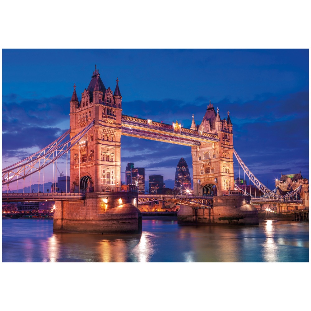 Clementoni NYC Skyline & Tower Bridge Jigsaw Puzzle 1000 Pieces 2 Pack ...